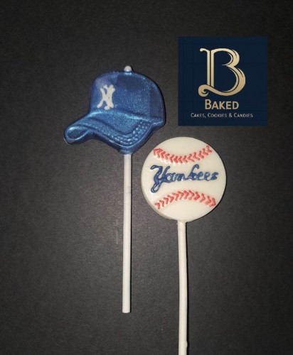 1434 New York Yankees Chocolate Candy Lollipop Mold - Molds N More