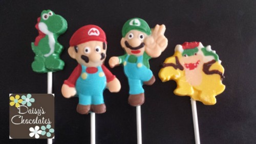 461sp Mario and Friends Chocolate or Hard Candy Lollipop Mold - Molds N ...