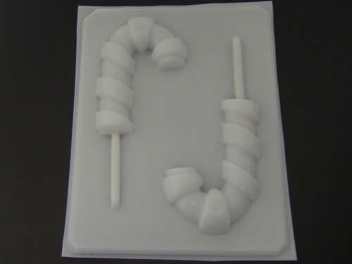247 Candy Cane Large Chocolate or Hard Candy Lollipop Mold - Molds N More