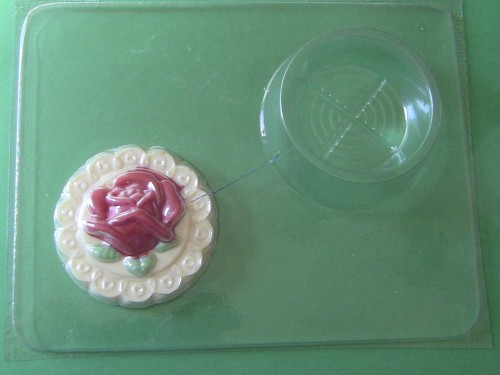 523 Rose Round Pour Box Chocolate Candy Mold - Molds N More