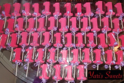 8011 Number One Chocolate or Hard Candy Lollipop Mold - Molds N More