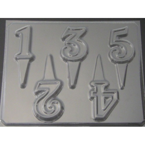 8014 Numbers 1-5 Chocolate Candy Mold - Molds N More