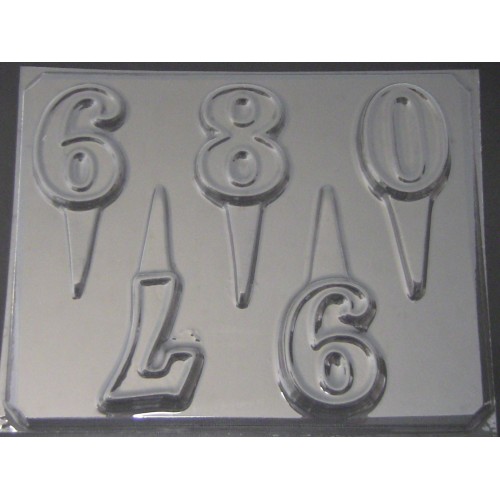8015 Numbers 6-0 Chocolate Candy Mold - Molds N More